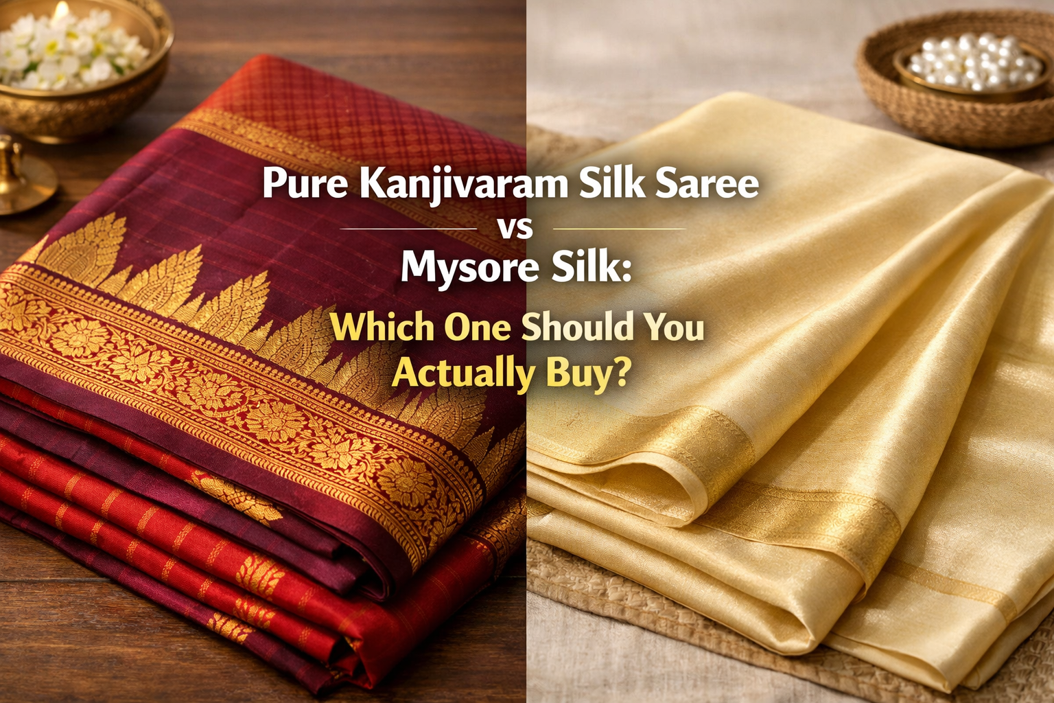 Kanjivaram vs Mysore Silk Saree: Which to Buy | Clio Silks