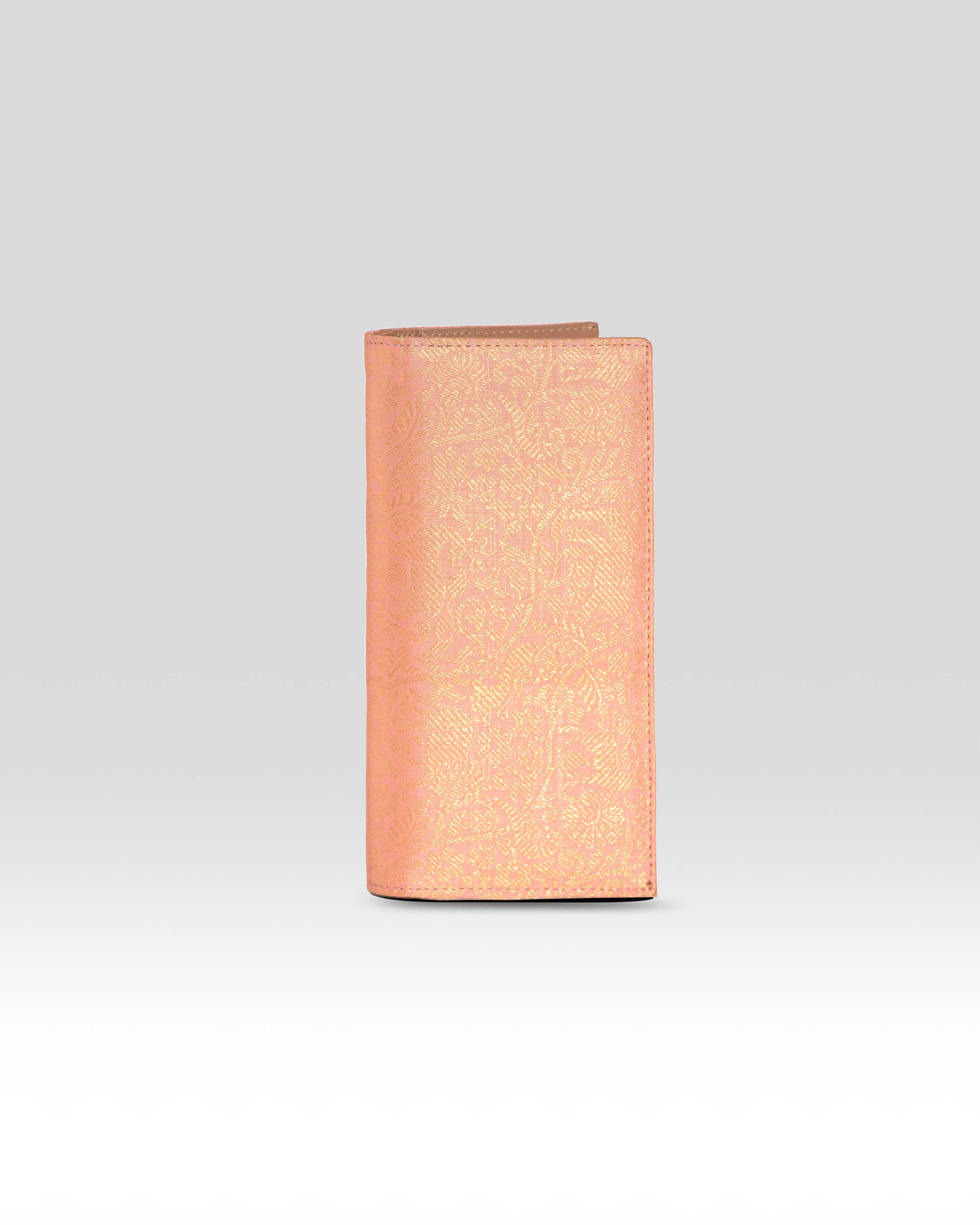 Rudra Mobile Wallet Peach & Tan – Clio Silks